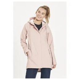 Outdoorjacke WEATHER REPORT "PETRA", Damen, Gr. 40, rosa (altrosa), 100% Polyester, bedruckt, unifarben, lang, hoch geschlossener Ausschnitt, Jacken Outdoorjacke, mit 5.000 mm Wassers&auml;ule