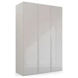 Dreht&uuml;renschrank Rauch "Kleiderschrank Schrank Garderobe W&auml;scheschrank PURISMA Glasfront", grau (seidengrau, glas seidengrau), B:151cm H:223cm T:60cm, Holzwerkstoff, Schr&auml;nke, Dreht&uuml;renschrank, schlichte Eleganz, mit umfangreicher Innenausstattung MADE IN GERMANY