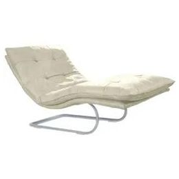 Relaxliege W.Schillig "daily dreams", beige (sahara s37), B:95cm H:91cm T:170cm, Stoff S37 (100% Polyester), Sofas, in Waffelkissen-Optik, wahlweise mit Motor, silber matt, in 2 Breiten