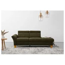 Recamiere Home Affaire "Lindgren", gr&uuml;n (khaki), B:206cm H:84cm T:93cm, 100% Polyester, Sofas, Recamiere, wahlweise motorische TV-Funktion, Bettkasten und Kopfteilverstellung