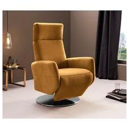 Sit & More TV-Sessel SIT & MORE "Kobra", gelb (mais), B:71cm H:110cm T:82cm, Struktur impr&auml;gniert (100% Polyester);Luxus-Microfaser ALTARA NUBUCK (100% Polyester);Struktur (52% Polyester, 35% Polyacryl, 13% Baumwolle);Luxus-Microfaser weich (90% Polyester, 10% Polyamid);Luxus-Microfaser Lederoptik (100% Polyester), Sessel, manuelle Relaxfunktion