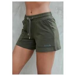 Relaxshorts BENCH. LOUNGEWEAR, Damen, Gr. 40/42, N-Gr, gr&uuml;n (dunkelgr&uuml;n), angeraute Sweatware, Obermaterial: 95% Baumwolle, 5% Elasthan, unifarben, bequem kurz, Hosen, mit aufgesetzten Taschen, Loungeanzug