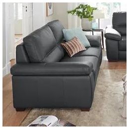 3-Sitzer Calia italia "Gaia, hochwertiges Ledersofa mit erstklassigem Sitzkomfort", schwarz, B:210cm H:92cm T:97cm, Leder SORRENTO - 100% Leder;Leder BULL - 100% Leder, Sofas, edles Design, in zwei hochwertigen Lederqualit&auml;ten