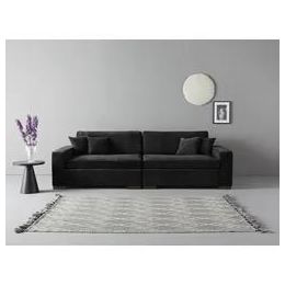 2-Sitzer Home Affaire "Skara XXL", grau (anthrazit), B:280cm H:86cm T:130cm, 100% Polyester, Sofas, Lounge-Sofa XXL mit Federkern-Polsterung, in vielen Bezugsvarianten