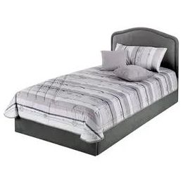 Polsterbett, grau, B:152cm L:212cm, Bezug Bett: Microfaser (100% Polyester);Bonnell-Federkernmatratze: Baumwoll-Mischgewebe (51% Polypropylen, 39% Polyester, 10% Baumwolle);Kaltschaummatratze: 100% Polyester, Bezug abnehm- und waschbar bis 60C Polyester), Westfalia Schlafkomfort, Betten, Polsterbett, mit Bettkasten