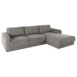 Ecksofa OTTO HOME "Hobro L-Form", grau, B:264cm H:80cm T:175cm, Luxus-Microfaser Lederoptik (100% Polyester);Struktur grob (100% Polyester);Samtoptik (100% Polyester), Sofas, Ecksofa, in 3 Bezugsqualit&auml;ten in vielen Farben, Design by Morten Georgsen