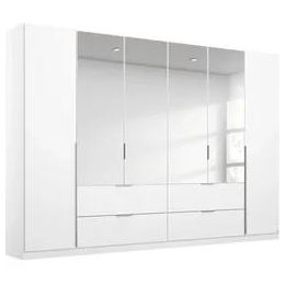 Dreht&uuml;renschrank Rauch "Kleiderschrank Schrank Ankleide Garderobe Schlafzimmerschrank MEMPHIS", wei&szlig;, B:270cm H:210cm T:54cm, Holzwerkstoff, Schr&auml;nke, Dreht&uuml;renschrank, mit Spiegel und Schubladen, viel Stauraum MADE IN GERMANY