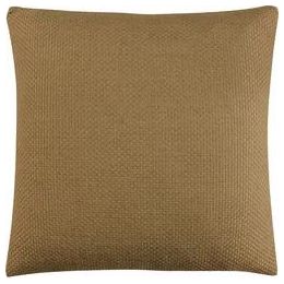 Dekokissen Apelt "ANCONA" Gr. 2, beige (beige, unifarben), B:69cm L:69cm, Polyester, Dekokissen_Sitzkissen_Kissenh&uuml;llen, Kissenh&uuml;lle mit F&uuml;llung, 1 St&uuml;ck