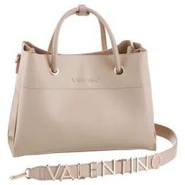Henkeltasche Valentino BAGS "ALEXIA", Damen, Gr. B/H/T: 35cm x 27cm x 14cm, beige (ecru), Polyurethan (PU), Taschen, Umh&auml;ngetasche Schultertasche mit goldfarbenen Details