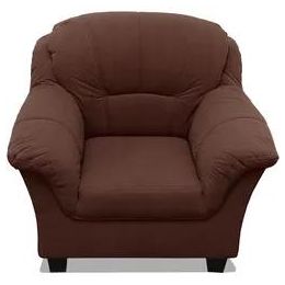 Sessel Home Affaire "Budapest zeitlos und elegant, bequeme Armlehnen", braun, B:98cm H:84cm T:80cm, angenehm weiche Wildlederoptik Melrose aus 100% Polyester;sch&ouml;n changierende Chenille aus 44% Polyacryl, 37% Polyester und 19% Baumwolle;strapazierf&auml;higes Microfaser aus 100% Polyester, Sessel, Sessel