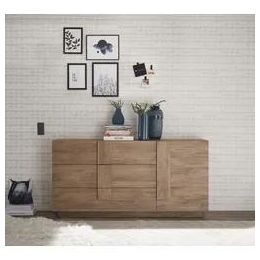 Sideboard Home Affaire "Jupiter, Breite 181 cm, Kommode 3 T&uuml;ren- Soft Closing, 1 Schubkasten", braun (mercure nb holzstruktur), B:181cm H:90cm T:44cm, Sideboards, Sideboard, Anrichte, moderne Griffblende, FSC, cleveres Stauraumkonzept