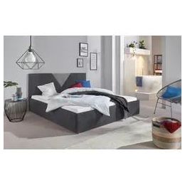 Polsterbett "Malibu", grau (anthrazit, grau), B:172cm L:212cm, Bezug Bett: Microfaser (100% Polyester);Bonnell-Federkernmatratze: 51% Polypropylen, 39% Polyester und 10% Baumwolle;Kaltschaummatratze: 100% Polyester, Bezug abnehm- und waschbar bis 60C, Westfalia Schlafkomfort, Betten, Polsterbett, inkl. Bettkasten bei Ausf&uuml;hrung mit Matratze