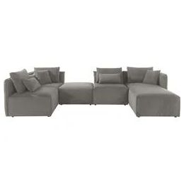 Wohnlandschaft OTTO HOME "N&ouml;re U-Form", grau, B:340cm H:86cm T:172cm, 92% Polyester, 8% Polyamid, Sofas, Wohnlandschaft, 5 Teile, in vielen Bezugsqualit&auml;ten und Farben s. auch "N&ouml;re"