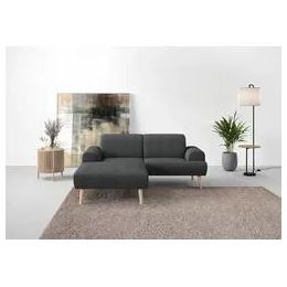 Ecksofa Home Affaire "Swift Scandic Design, komfortabler Federkern, Breite 192cm, L-Form", grau (anthrazit), B:192cm H:83cm T:176cm, 100% Polyester, Sofas, Ecksofa, Federkern-Polsterung, B/T/H: 192/83/176 cm
