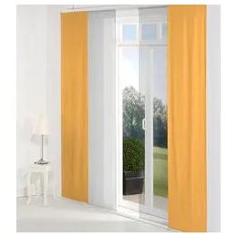 Schiebegardine WIRTH "LANGWASSER" Gr. 4, rot (apricot), B:60cm H:245cm, Jacquard, Polyacryl, Polyester, Gardinen, inkl. Beschwerungsstange