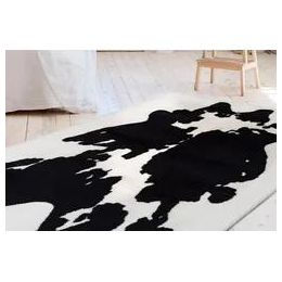 Hochflor-Teppich Calo-deluxe "Vogesen 500" Gr. 4, schwarz-wei&szlig; (wei&szlig;, schwarz), B:160cm H:30mm L:230cm, Kunstfaser, Teppiche, weiche Haptik, Wohnzimmer