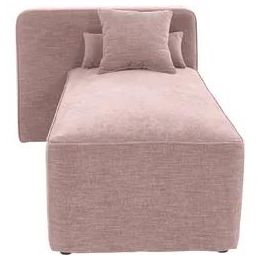 Ottomane Home Affaire "Sundstrup", rosa, B:100cm H:76,5cm T:153cm, 100% Polyester, Sofas, Ottomane, Modulserie, individuelle Zusammenstellung