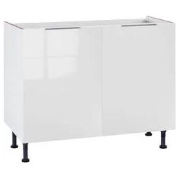 Sp&uuml;lenschrank Optifit "Tara", wei&szlig; (wei&szlig; glanz), B:100cm H:87cm T:58,4cm, Schr&auml;nke, Sp&uuml;lenschrank, Breite 100 cm