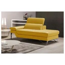 Ottomane Egoitaliano "Princess, elegantes Designsofa mit erstklassigem Sitzkomfort", gelb, B:177cm H:95cm T:108cm, Leder &raquo;BULL&laquo; (echtes Rindsleder). Geschliffenes, pigmentiertes und behandeltes Rindsleder mit einer Dicke von 1, 3-1, 5 mm. Dieses Leder zeigt eine ziemlich weiche Hand mit einem halb undurchsichtigen Aussehen. Es handelt sich um ein gesch&uuml;tztes Leder. Eine leichte Deckschicht sch&uuml;tzt