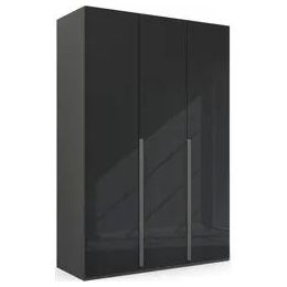 Dreht&uuml;renschrank Rauch "Kleiderschrank Schrank Garderobe W&auml;scheschrank PURISMA Glasfront", grau (graphit, glas basalt), B:151cm H:223cm T:60cm, Holzwerkstoff, Schr&auml;nke, Dreht&uuml;renschrank, schlichte Eleganz, mit umfangreicher Innenausstattung MADE IN GERMANY