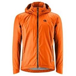 Fahrradjacke Gonso "Save Jacket Therm M", Herren, Gr. S, orange (neonorange), 100% Polyester, Jacken Fahrradjacke, Herren Regenjacke wind- und wasserdicht, Radjacke mit Kapuze