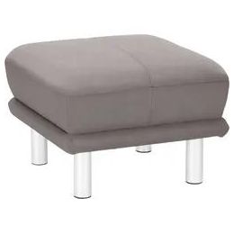 Hocker Trendmanufaktur "Cecilia II, modern und elegant, B/T 66/66cm", grau (taupe), B:66cm H:44cm T:66cm, Struktur fein (100% Polyester);Microfaser Vintage (100% Polyester);Struktur (100% Polyester), Hocker, Sitzhocker