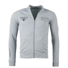 Sweater NASSAU BEACH "NB20118", Herren, Gr. 52L, grau, Obermaterial: 90% Baumwolle, 10% Viskose, Sweatshirts Sweater