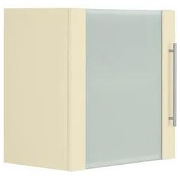 Wiho-K&uuml;chen Glash&auml;ngeschrank WIHO K&Uuml;CHEN "Unna", beige (front und korpus: magnolia), B:60cm H:56,5cm T:35cm, Schr&auml;nke, Glash&auml;ngeschrank, Front mit Glaseinsatz