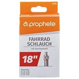 Fahrradschlauch Prophete "Fahrradschlauch", schwarz, Fahrradschl&auml;uche, 48mm, Dunlopventil (DV), 18 Zoll (45,72cm)