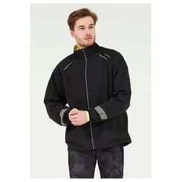 Laufjacke Endurance "Earlington", Herren, Gr. S, schwarz, 100% Polyester, mehrfarbig, normal, hoch geschlossener Ausschnitt, Jacken, mit extra gro&szlig;en reflektierenden Elementen