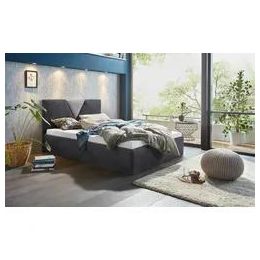 Polsterbett "Malibu", grau (anthrazit, grau), B:152cm L:212cm, Bezug Bett: Microfaser (100% Polyester);Bonnell-Federkernmatratze: 51% Polypropylen, 39% Polyester und 10% Baumwolle;Kaltschaummatratze: 100% Polyester, Bezug abnehm- und waschbar bis 60C, Westfalia Schlafkomfort, Betten, Polsterbett, inkl. Bettkasten bei Ausf&uuml;hrung mit Matratze