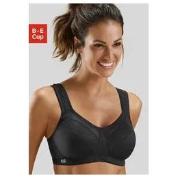 H.I.S. Sport-BH H.I.S, Damen, Gr. 90, Cup E, schwarz, Microtouch, Obermaterial: 90% Polyester (COOLMAX), 10% Elasthan, BHs Sport-BH, ohne B&uuml;gel aus schnell trocknendem COOLMAX-Material, Topseller