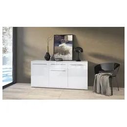 Kommode OTTO HOME "Piano", wei&szlig; (wei&szlig; hochglanz), B:180cm H:84,6cm T:45,2cm, Holzwerkstoff, Sideboards, Kommode, Hochglanz UV lackiert, Soft-Close Funktion