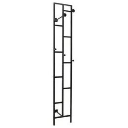 Wandgarderobe Inosign, schwarz, B:33,5cm H:180cm T:36cm, Metall, Garderobenpaneele, Wandgarderobe, aus Metall, H&ouml;he 180 cm, Wandmontage