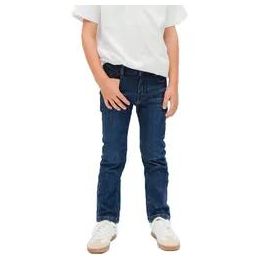 Regular-fit-Jeans STACCATO "STCSAM", Jungen, Gr. 104, Normalgr&ouml;&szlig;en, blau (jeansblau), Oberstoff: 80% Baumwolle, 19% Polyester, 1% Elasthan., leichte Abriebeffekte, unifarben, Basic, regular fit, Jeans 5-Pocket-Jeans, Regular Fit