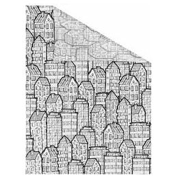 Fensterfolie LICHTBLICK ORIGINAL "Stadt" Gr. 4, schwarz (schwarz, wei&szlig;), B:100cm L:130cm, PVC, Fensterfolien, selbstklebend, Sichtschutz
