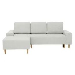 Ecksofa Home Affaire "Samu L-Form", beige (creme), B:235cm H:93cm T:160cm, Microfaser PRIMABELLE (100% Polyester);Samtoptik (100% Polyester);Struktur fein (100% Polyester), Sofas, Ecksofa, wahlweise mit Bettfunktion und Bettkasten