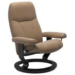 Relaxsessel stressless "Consul", braun (almond paloma), B:76cm H:100cm T:71cm, Leder BATICK: BATICK ist ein leicht korrigiertes, durchgef&auml;rbtes und genarbtes M&ouml;belleder, bei dem die meisten Unebenheiten und Spuren in der Regel entfernt wurden.;Leder PALOMA: PALOMA ist ein durchgef&auml;rbtes Semianilin-M&ouml;belleder mit nat&uuml;rlicher Narbung.;ROHLEDER Stoff Q2 FARON: Ein fester zuverl&auml;ssiger Boucl&eacute; mit eine