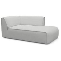 Ottomane OTTO HOME "Merid Chaiselongue, Ma&szlig;e B/T/H: 100/162/70 cm", grau (hellgrau), B:100cm H:70cm T:162cm, Struktur fein (100% Polyester);Samtoptik (100% Polyester);Samtcord (92% Polyester, 8% Polyamid), Sofas, Ottomane, als Modul oder separat verwendbar, f&uuml;r individuelle Zusammenstellung
