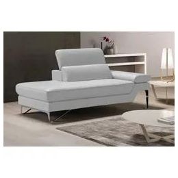 Ottomane Egoitaliano "Princess, elegantes Designsofa mit erstklassigem Sitzkomfort", silber, B:177cm H:95cm T:108cm, Leder CAREZZA (echtes Rindsleder) ist ein Naturleder, dass die urspr&uuml;nglichen Eigenschaften der Haut nicht ver&auml;ndert. Das Vorhandensein von verheilten Narben, K&ouml;rnungsunterschiede, Falten, Adern, Unterschiede in den Farbt&ouml;nen und andere Spuren, die die Natur auf diesen Fellen hinter