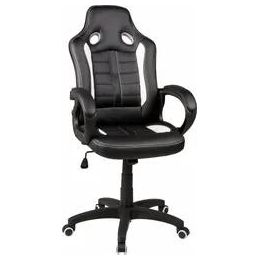 Gaming-Stuhl Duo Collection "Fabio", schwarz-wei&szlig; (schwarz, wei&szlig;, hellgrau), St&uuml;hle, Gaming-Stuhl, mit gepolsterten Armlehnen