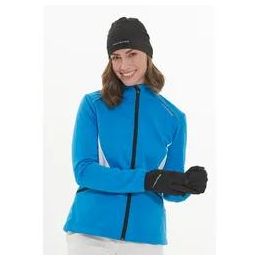 Softshelljacke Endurance "Loralei", Damen, Gr. 46, blau, 100% Polyester, mehrfarbig, normal, hoch geschlossener Ausschnitt, Jacken Softshelljacke, mit Reflektoren