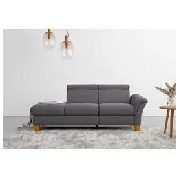 Recamiere Home Affaire "Lindgren", braun (espresso), B:206cm H:84cm T:93cm, 100% Polyester, Sofas, Recamiere, wahlweise motorische TV-Funktion, Bettkasten und Kopfteilverstellung