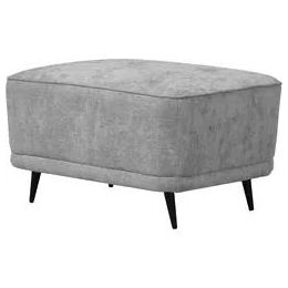 Polsterhocker Home Affaire "Ashly", grau (hellgrau), B:77cm H:46cm T:60cm, 100% Polyester, Hocker, Polsterhocker, in 3 Bezugsvarianten, Boucl&eacute;, Samtoptik und Struktur weich.