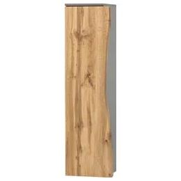 Midischrank Welltime "Stubach", grau (mattgrau), B:30cm H:130cm T:35cm, MDF, Schr&auml;nke, Midischrank, T&uuml;r mit Baumkante
