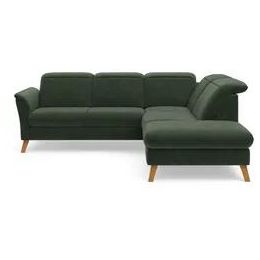 Sit & More Ecksofa SIT & MORE "Romero L-Form", gr&uuml;n (jungle), B:250cm H:91cm T:220cm, 90% Polyester 10%Polyamid, Sofas, Ecksofa, wahlweise mit oder ohne TV-Funktion, Bettfunktion, Bettkasten