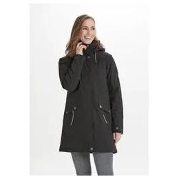 Parka WHISTLER "NAMOL", Damen, Gr. 36, schwarz, 96% Polyester, 4% Elasthan, unifarben, lang, hoch geschlossener Ausschnitt, Jacken Parka, mit 10.000 mm Wassers&auml;ule