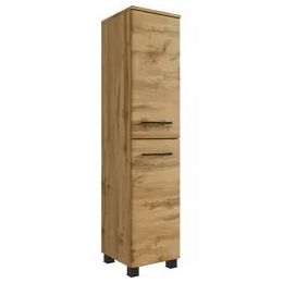 Midischrank Welltime "Chicago", braun (wotaneiche), B:30cm H:130cm T:35cm, MDF, Schr&auml;nke, Midischrank