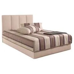 Polsterbett, beige, B:150cm L:210cm, Bezug Bett: Microfaser (100% Polyester);Bonnell-Federkernmatratze: 51% Polypropylen, 39% Polyester und 10% Baumwolle;Kaltschaummatratze: 100% Polyester, Bezug abnehm- und waschbar bis 60C, Westfalia Schlafkomfort, Betten, Polsterbett, mit Bettkasten