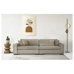 2-Sitzer Home Affaire "Skara XXL", beige (dunkelbeige), B:280cm H:86cm T:130cm, 100% Polyester, Sofas, Lounge-Sofa XXL mit Federkern-Polsterung, in vielen Bezugsvarianten